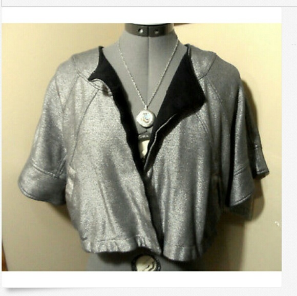 WD.NY | Jackets & Coats | Wd Ny Knit Shrug Moto Jacket 6 Reversible Blk ...